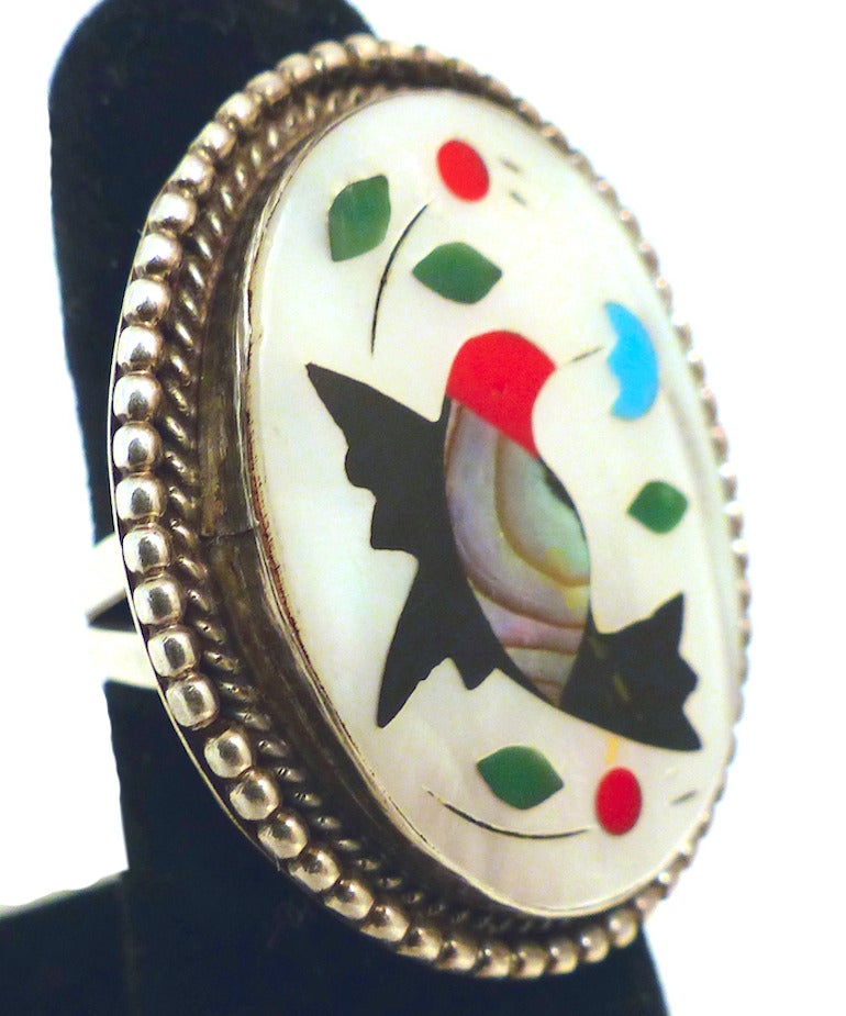 Large Vintage American Indian Hopi Ring For Sale at 1stDibs