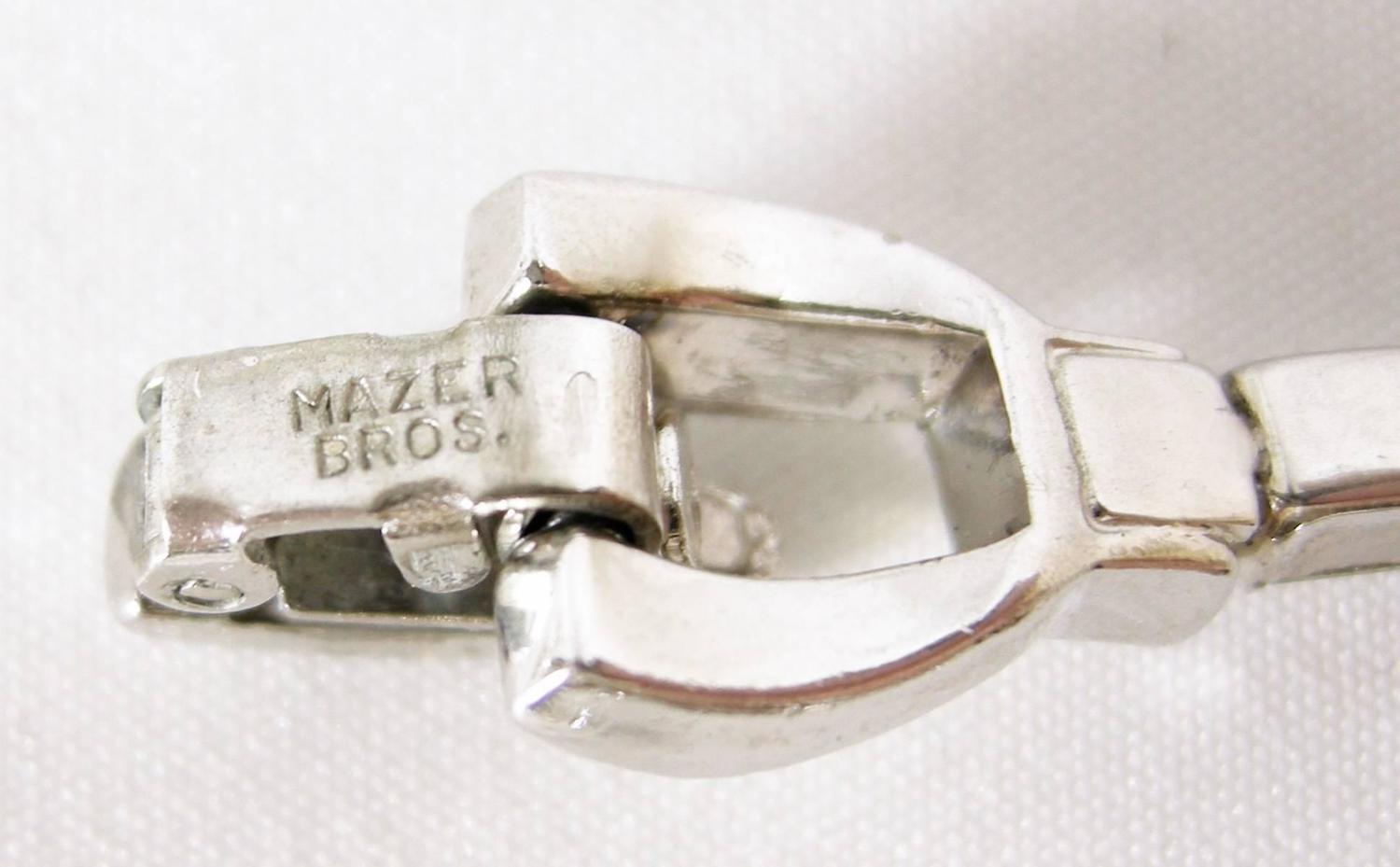 RARE Vintage 40s Mazer Brothers Rhinestone Pendant Necklace, Bracelet ...
