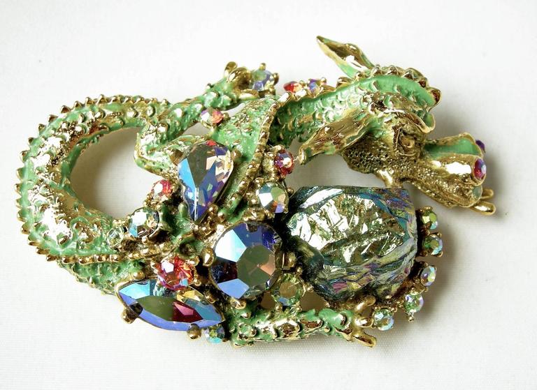 HAR Vintage Dragon Brooch and Earrings For Sale at 1stDibs | har brooch ...