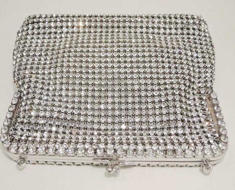 Vintage Custom Made By Calem Rhinestone Evening Clutch at 1stDibs