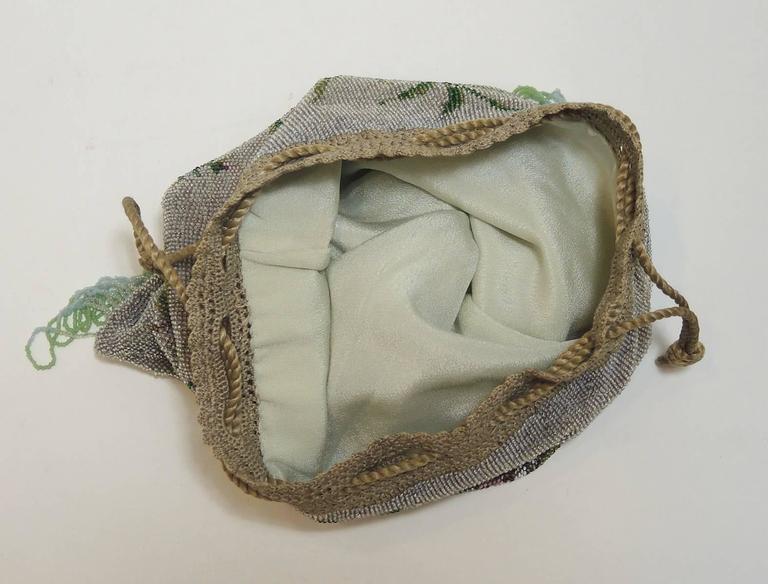Vintage 1920's Drawstring Steel Beaded Purse at 1stDibs