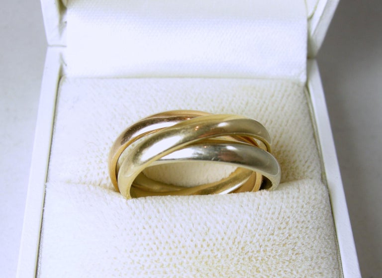 Vintage Tiffany and Co. 14 Karat Triple Roll Ring at 1stDibs | tiffany ...