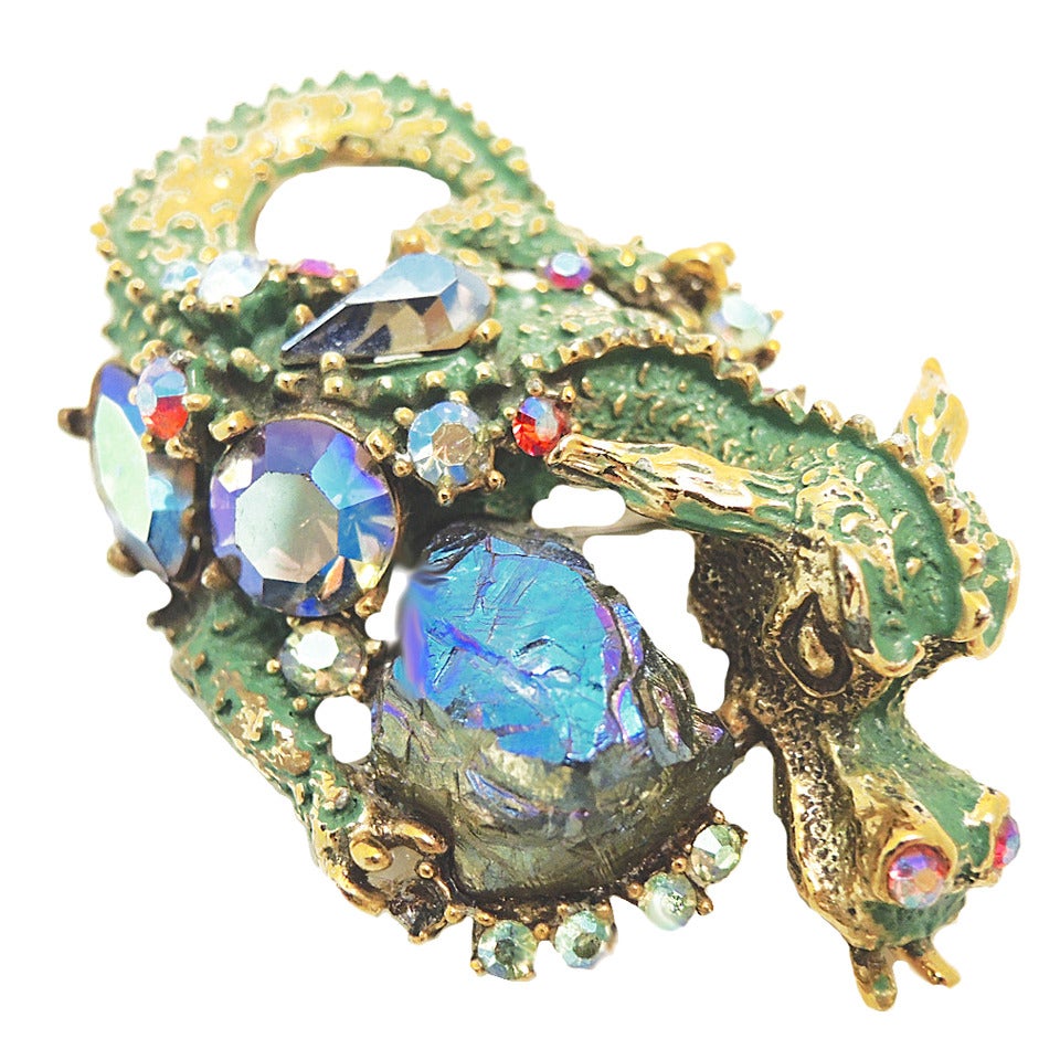 Famous Vintage Signed Har Dragon Pin For Sale at 1stDibs