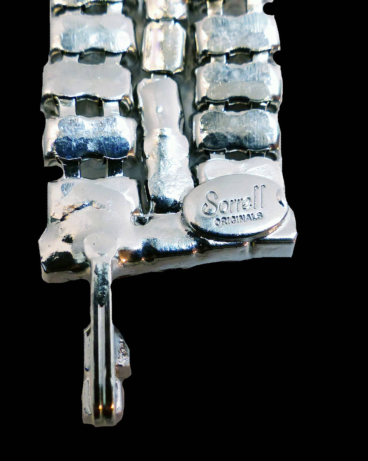 One-of-a-kind Robert Sorrell Clear Crystals Bib Necklace and Earrings ...