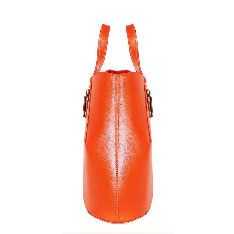 AEVHA London Burnt Orange Leather Arboreal Garnet Tote For Sale at 1stDibs
