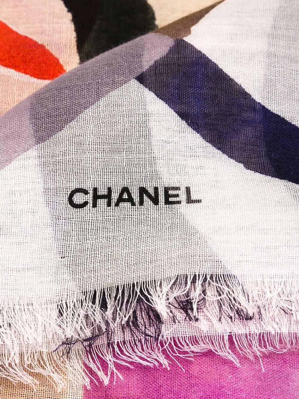 Chanel Geometric Print Scarf at 1stDibs