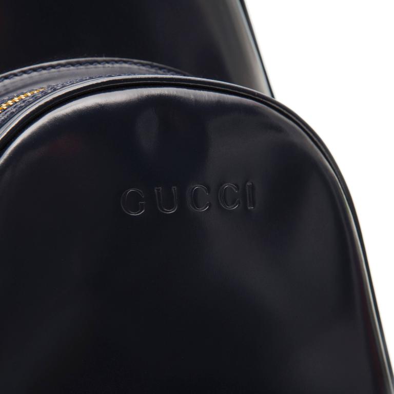 Gucci Black Leather Backpack at 1stDibs