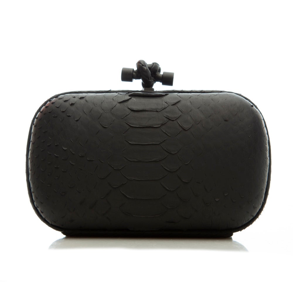 Bottega Veneta Black Python Clutch at 1stDibs | bottega veneta python ...