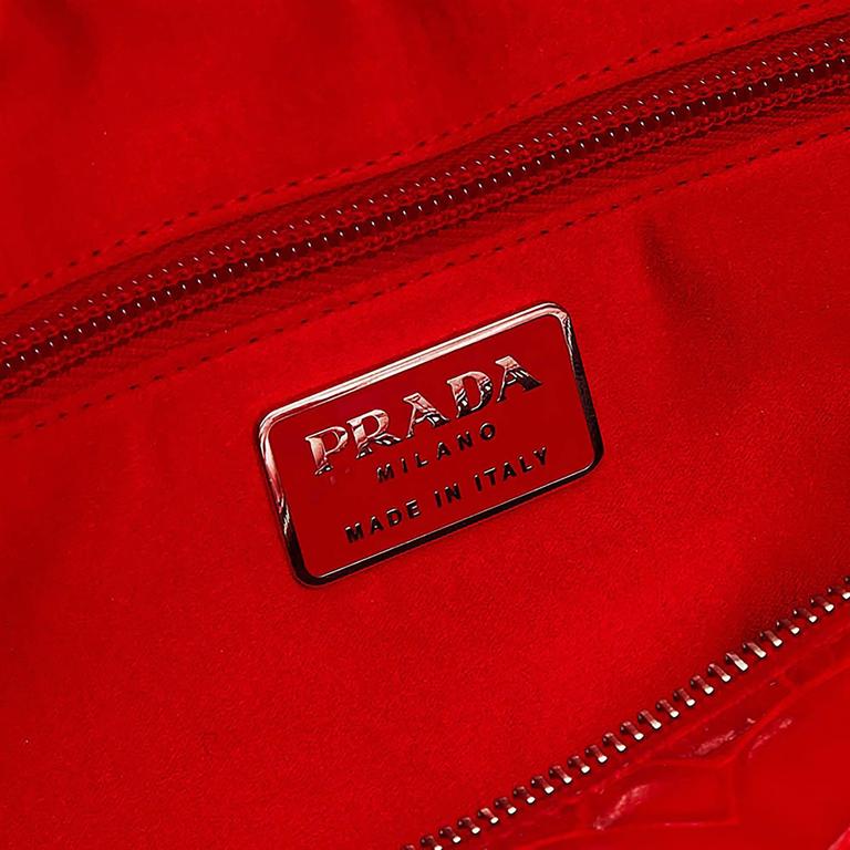 Prada Vintage Red Leather Barrel Bag at 1stDibs | prada barrel bag ...