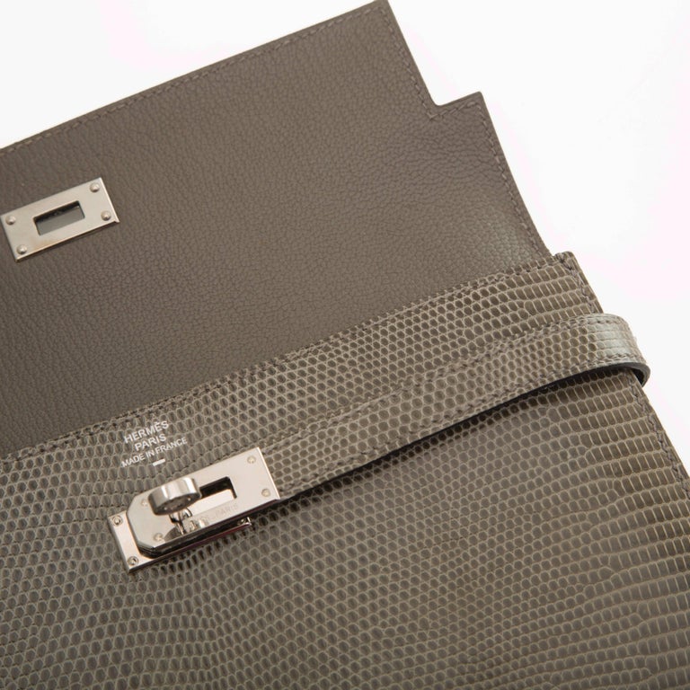 Hermes Kelly Grey Lizard Wallet at 1stDibs | hermes lizard wallet ...