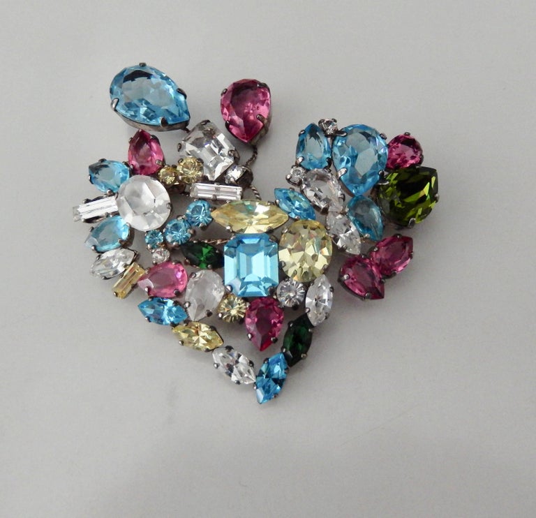1990s Christian Lacroix Large Jewelled Brooch or Pin at 1stDibs