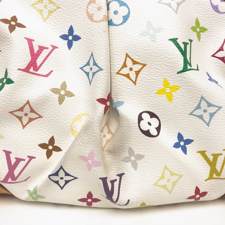 Louis Vuitton White Monogram Multicolor Judy MM Bag at 1stDibs | louis ...