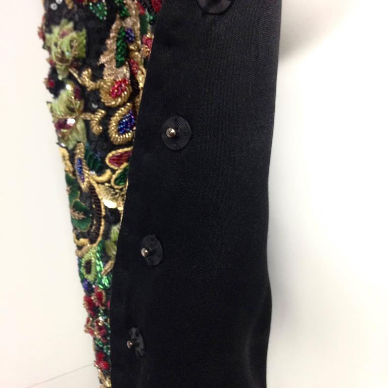1983 Oscar de La Renta Heavily Embroidered and Beaded Evening Jacket at ...
