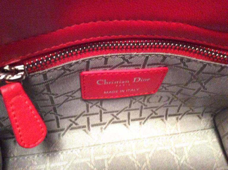 Mini Lady Dior Bag - Red - Rare at 1stDibs