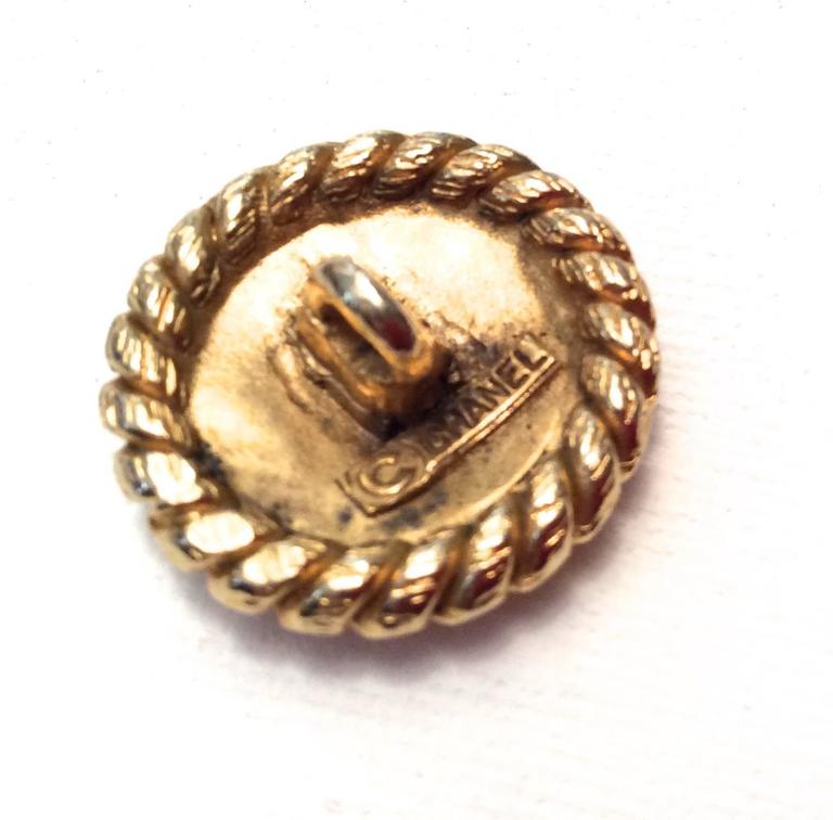 6 Vintage Chanel Gold Tone Buttons at 1stDibs