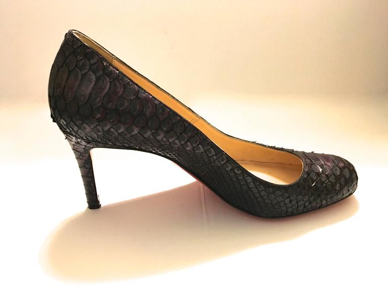 Christian Louboutin Python Heels For Sale at 1stDibs