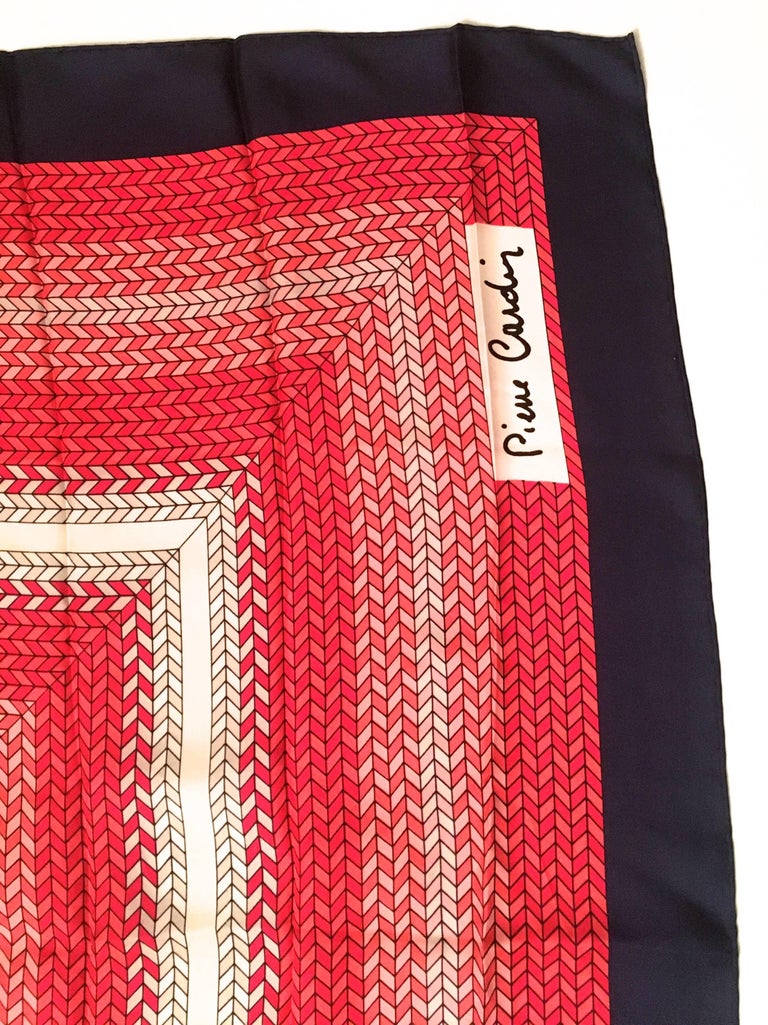 Vintage Pierre Cardin Silk Scarf For Sale at 1stDibs