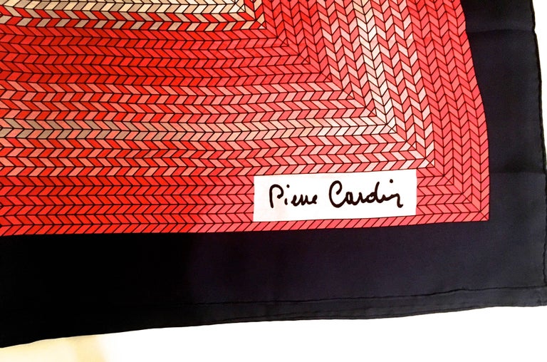 Vintage Pierre Cardin Silk Scarf For Sale at 1stDibs