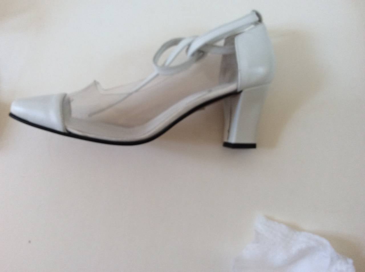 New Courreges Shoes - Size 38 - White leather / Clear Plastic with ...