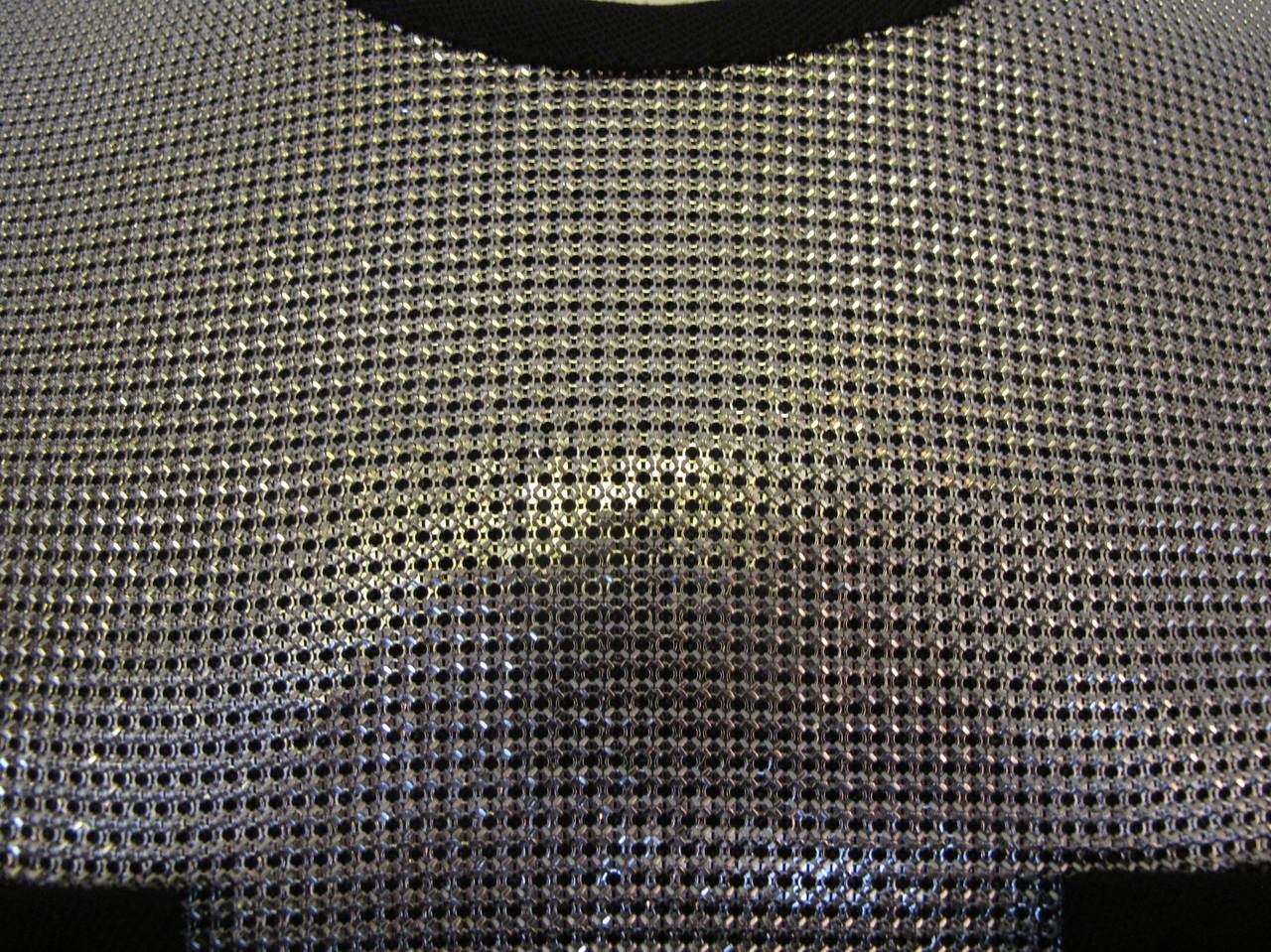 New 2013 Fall - Winter Runway Gianni Versace Black Silver Metal Mesh ...
