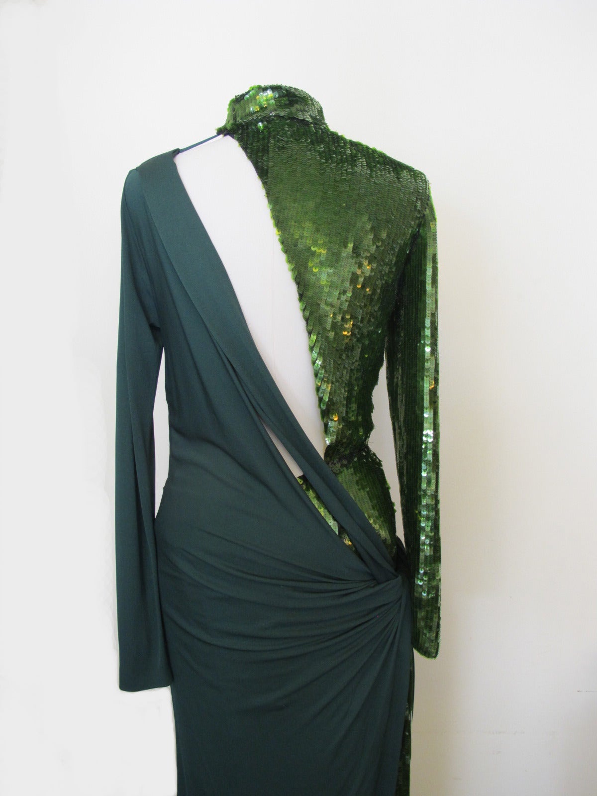 Fall 2011 Emilio Pucci Green Goddess Evening Gown For Sale at 1stDibs