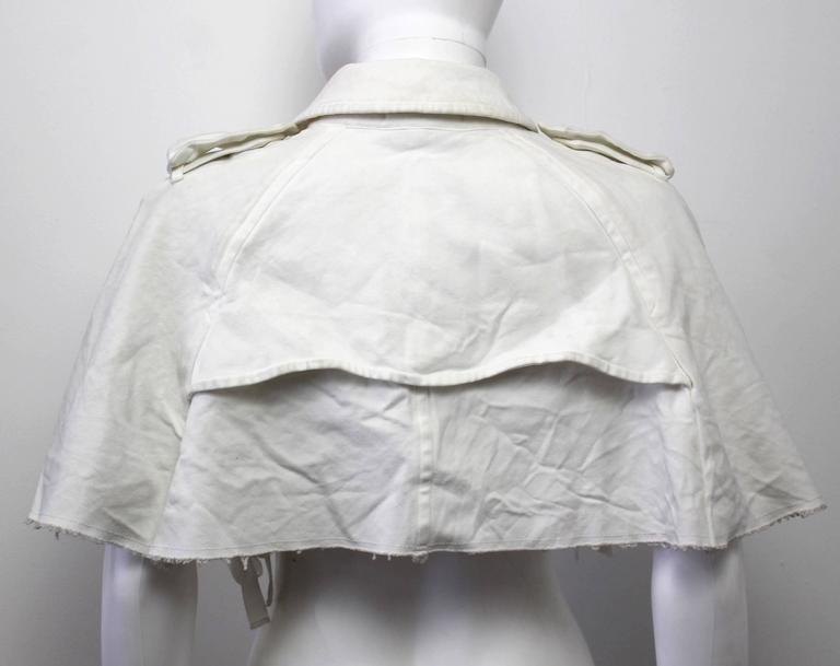Comme des Garcons Cropped Trench Capelet c. 2003 at 1stDibs