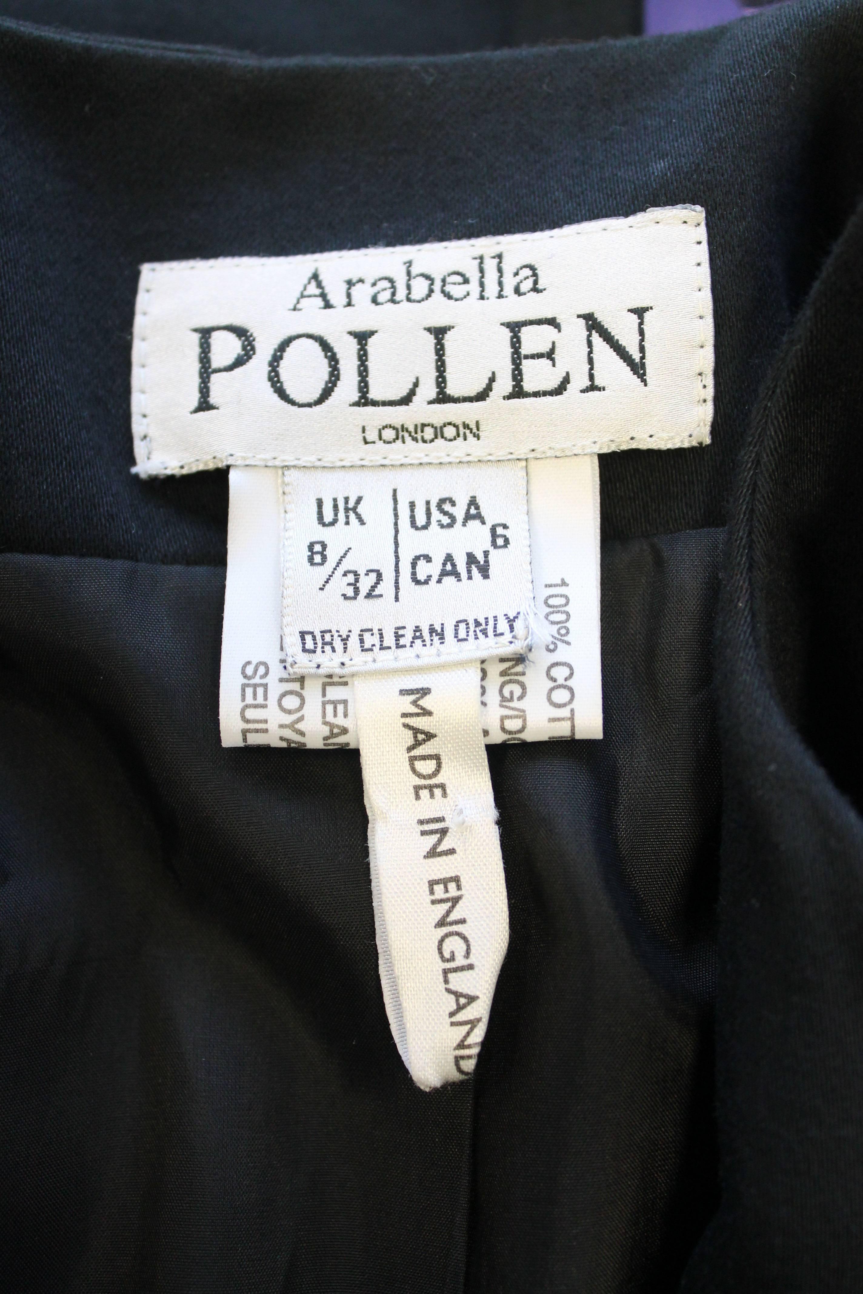 Arabella Pollen Black Algebra Jacket c. 1989 For Sale at 1stDibs