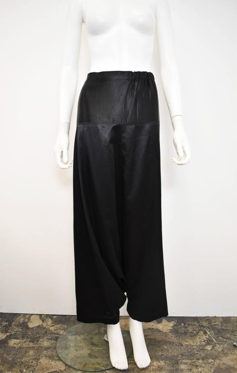 Shirin Guild Black Silk Harem pants For Sale at 1stDibs