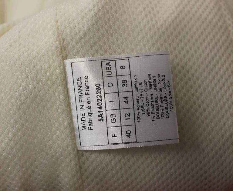 Christian Dior SS 2005 White Leather and Denim Jacket at 1stDibs