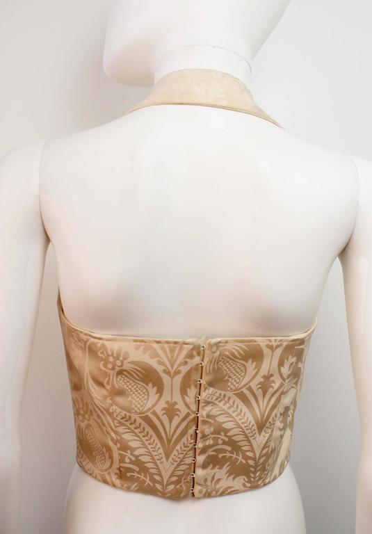 Late 1990's John Galliano Cream Silk Jacket and Bustier Ensemble at 1stDibs