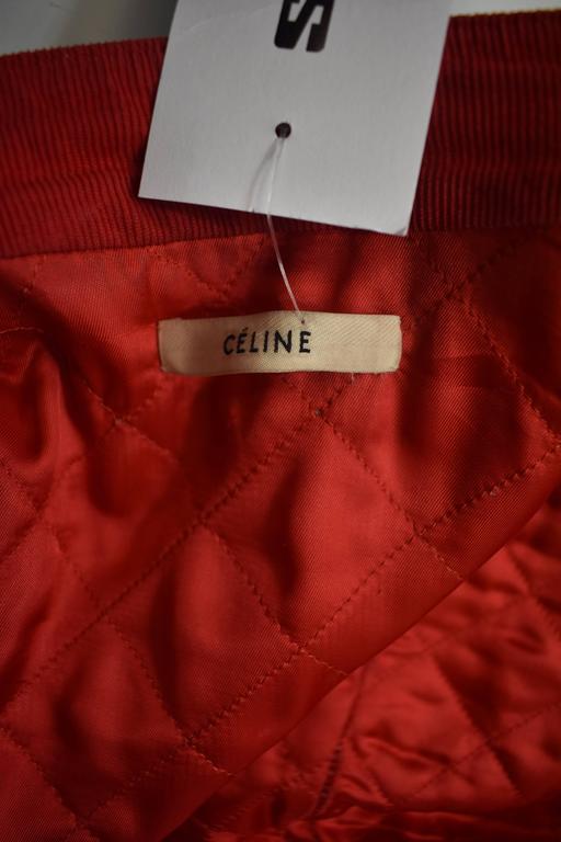 Celine Cream Leather Biker Jacket with Padding and Hardware Details A/W ...