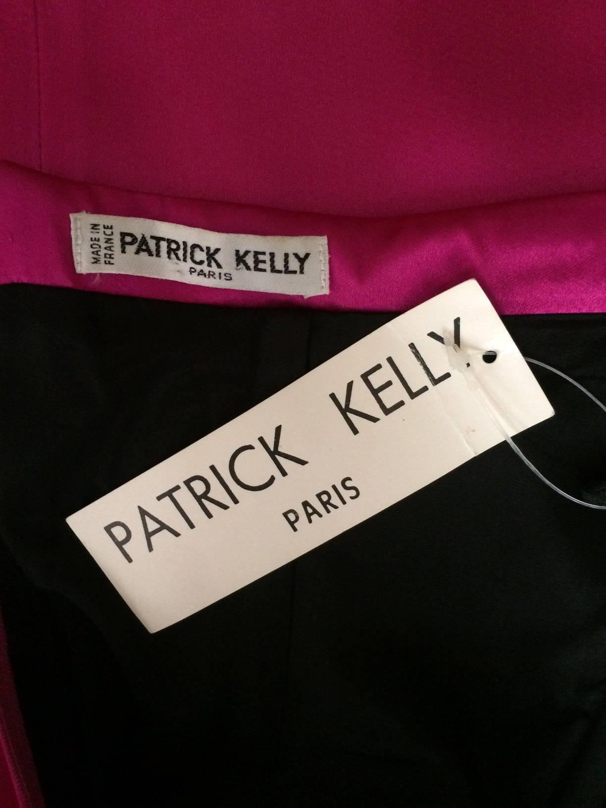 Patrick Kelly Pink Satin Strapless Pencil Cut Cocktail Dress, 1980s at ...