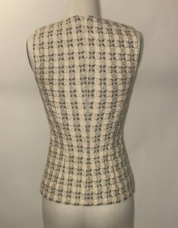 Prada Gold Beige and Pink Patterned Sleeveless Shell Top at 1stDibs ...