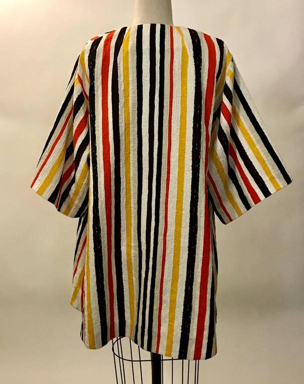 Dolce and Gabbana Runway Yellow and White Striped Robe Coat Swim ...