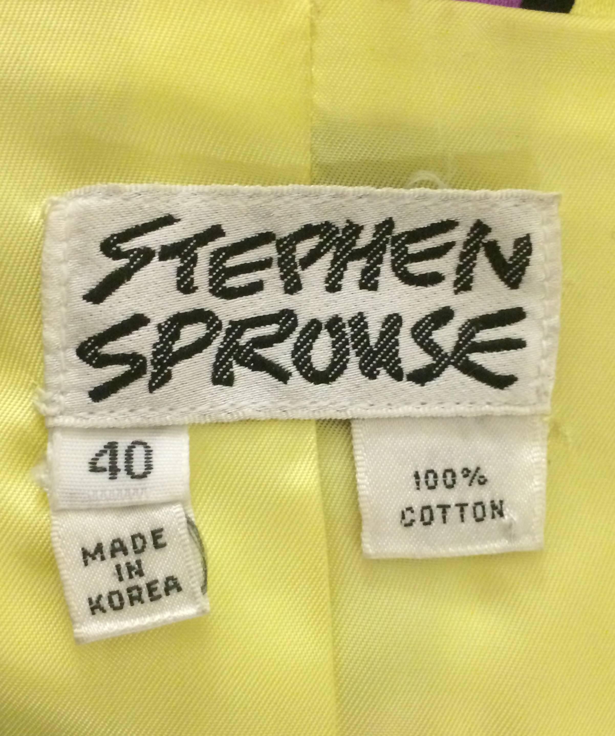 Stephen Sprouse Vintage 1988 Hardcore Band Sticker Blazer Jacket at ...
