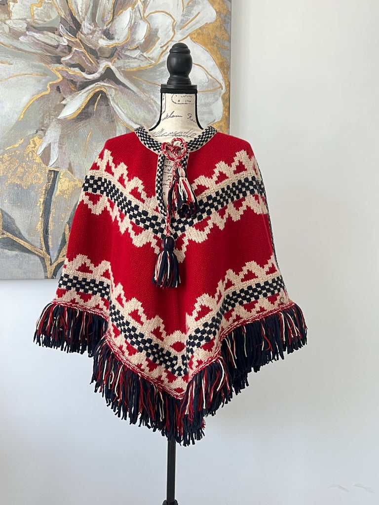 Chanel Iconic Dallas Collection Poncho For Sale at 1stDibs