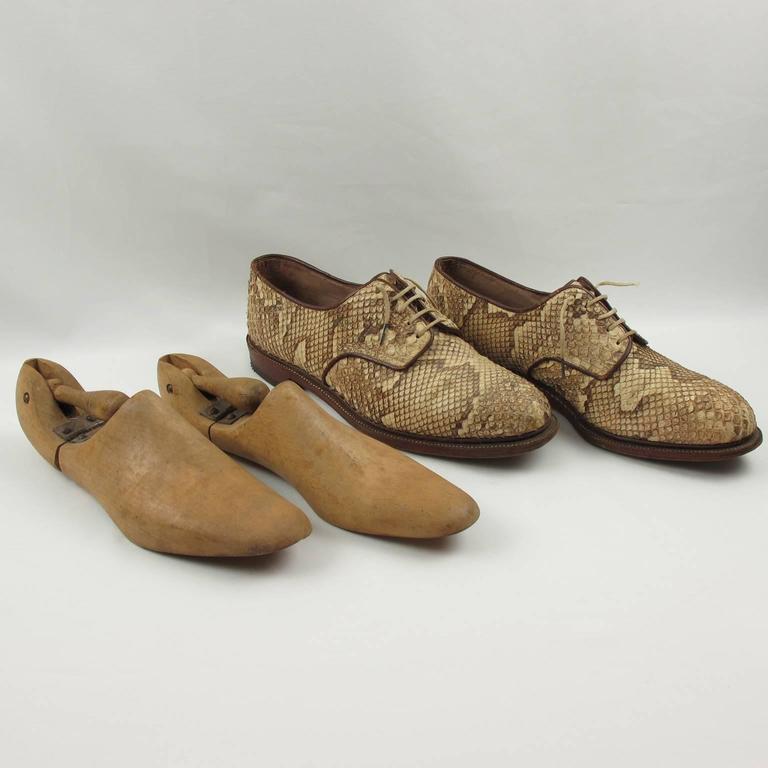 Pre War Original Python Lace Up Oxfords Men Shoes Size 42 or 9 US at ...