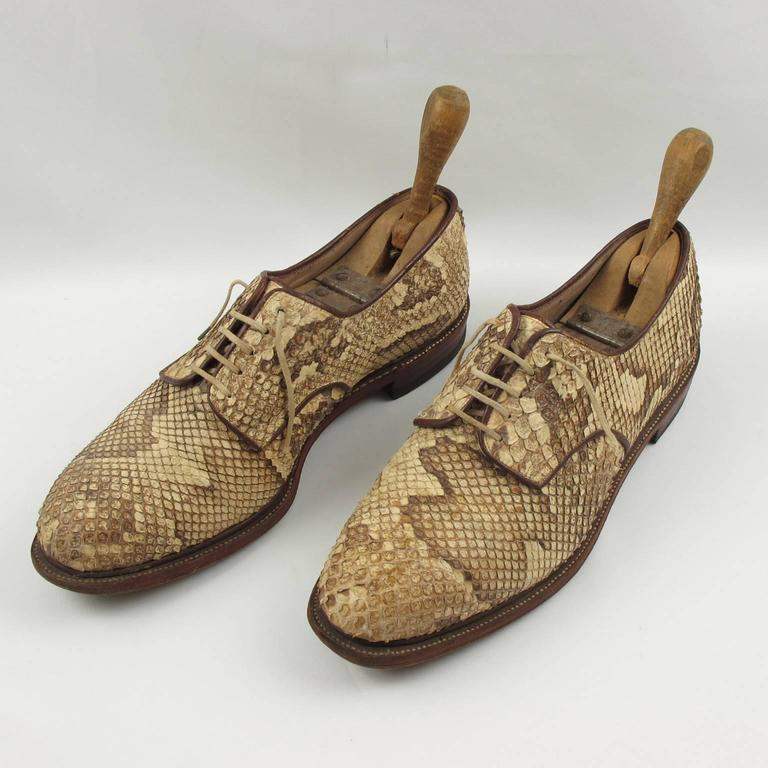 Pre War Original Python Lace Up Oxfords Men Shoes Size 42 or 9 US at ...