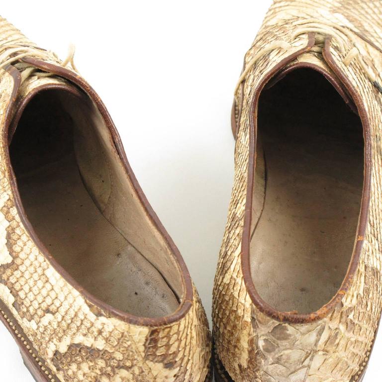 Pre War Original Python Lace Up Oxfords Men Shoes Size 42 or 9 US at ...