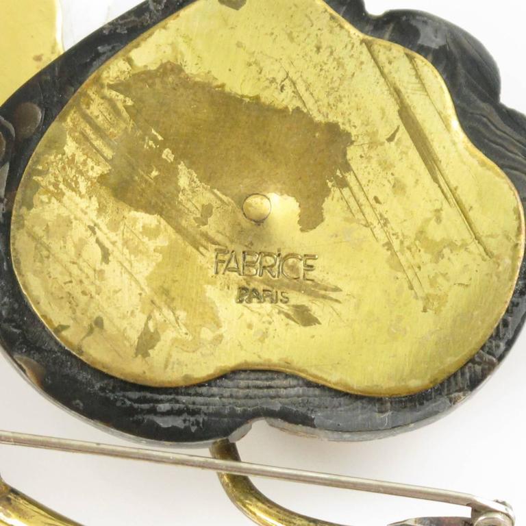 Fabrice Paris Floral Brooch Pin at 1stDibs | fabrice jewelry, fabrice ...