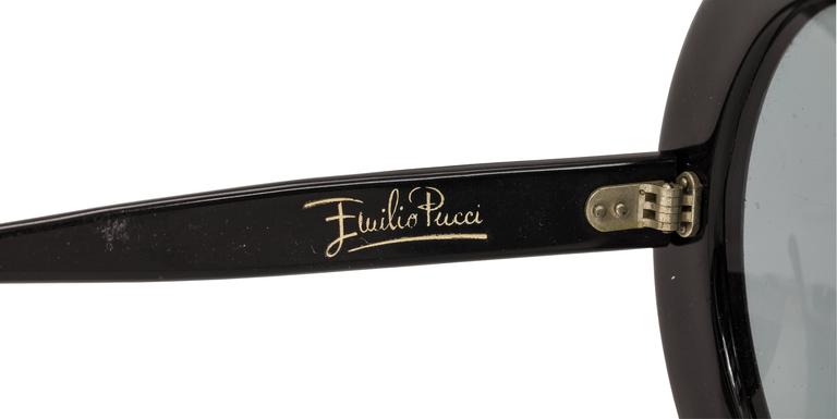 1960's Pucci Oversized Sunglasses w/Iconic Pucci Print at 1stDibs