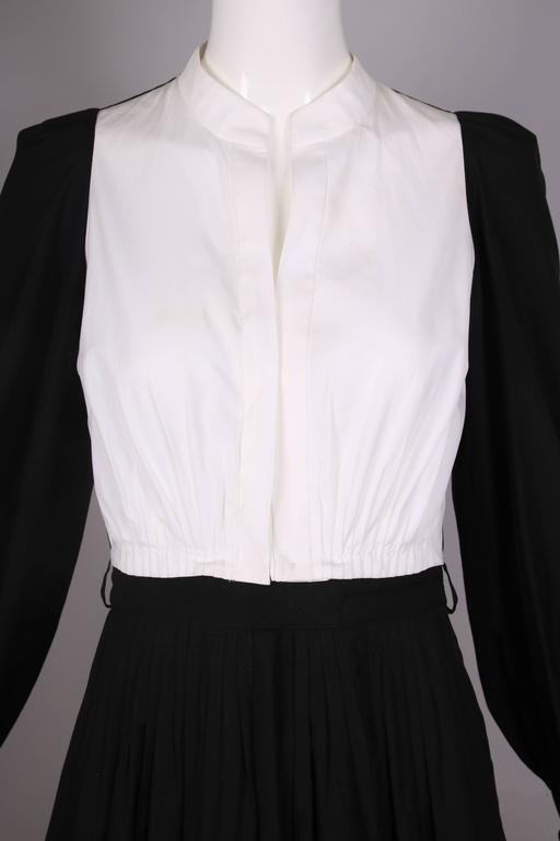 Yves Saint Laurent YSL Black and White Color Block Cotton Day Dress at ...