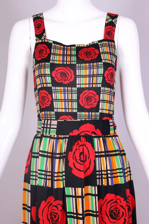 Vintage Missoni Cotton Graphic Floral Print Wrap Skirt and Tank ...