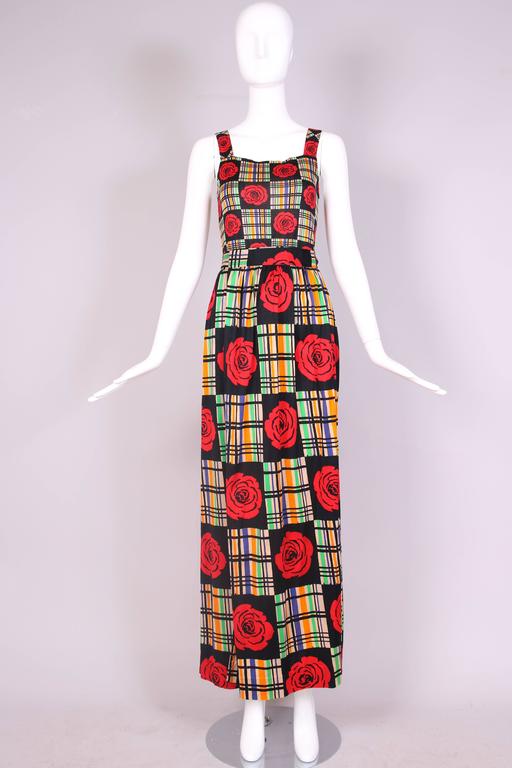 Vintage Missoni Cotton Graphic Floral Print Wrap Skirt and Tank ...