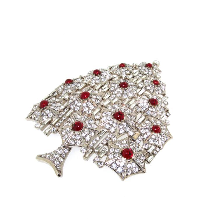 Large Christmas tree brooch by Cristobal London For Sale at 1stDibs ...