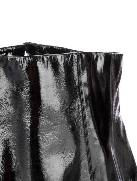 Chanel Black Patent Leather Corset Waist Belt at 1stDibs
