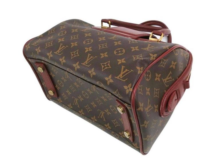 Louis Vuitton Limited Edition Monogram Canvas Red Speedy Top Handle ...