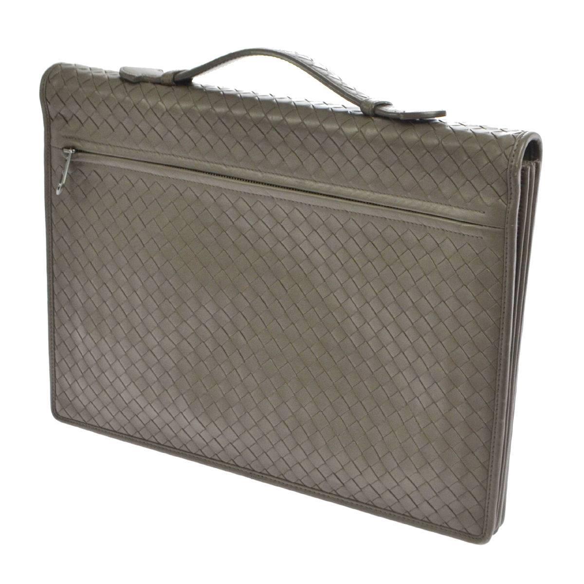 Bottega Veneta Leather Men's Women's Unisex Business Attache Laptop ...