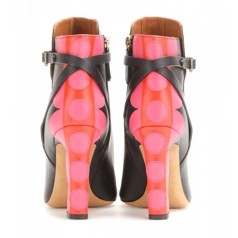 Valentino NEW and SOLD OUT Multi Color Leather Ankle Booties Boots in ...