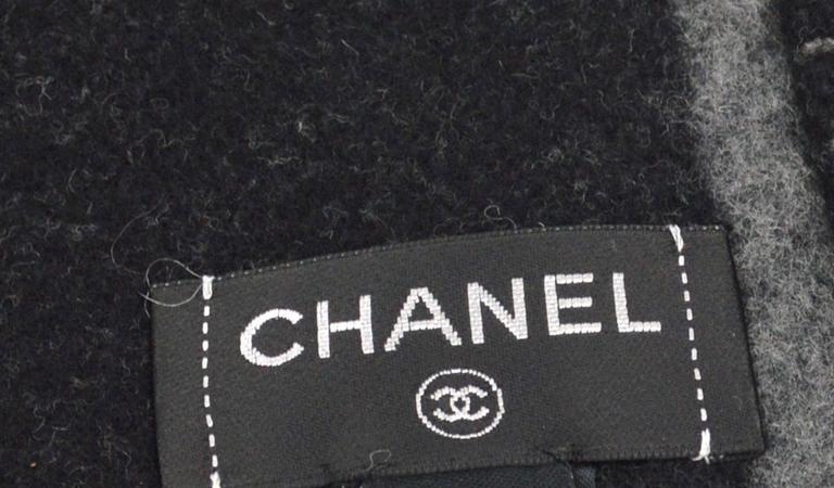Chanel Black Gray Wool Decor Men's Women's Throw Blanket in Dust Bag ...